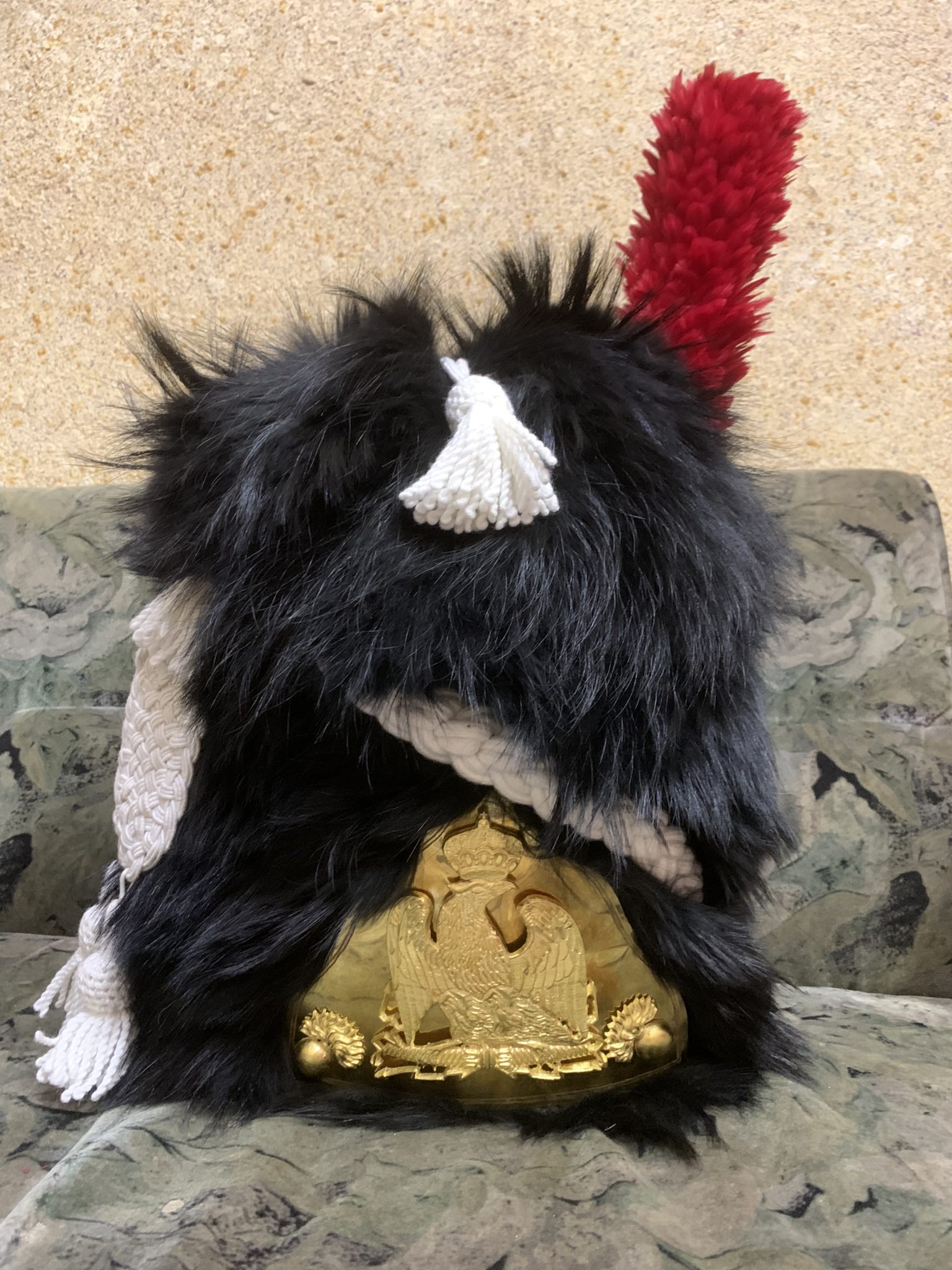 Napoleonic Bearskin hat for infantry of guard, Officer Shako - Paul ...