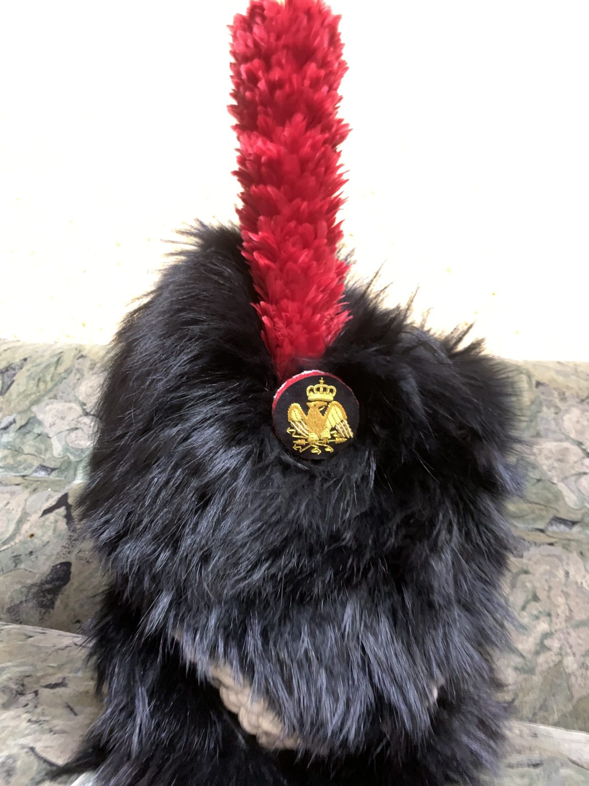 Napoleonic Bearskin hat for infantry of guard, Officer Shako - Paul ...