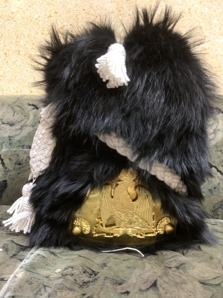 Napoleonic Bearskin hat for infantry of guard, Officer Shako - Paul ...