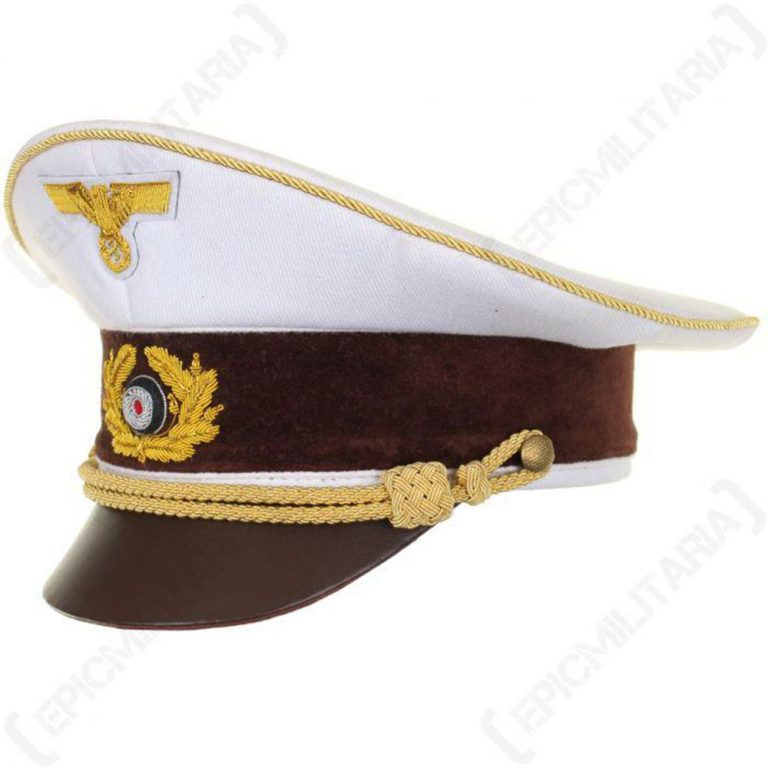 WWII German Army Hitler Visor Cap – White