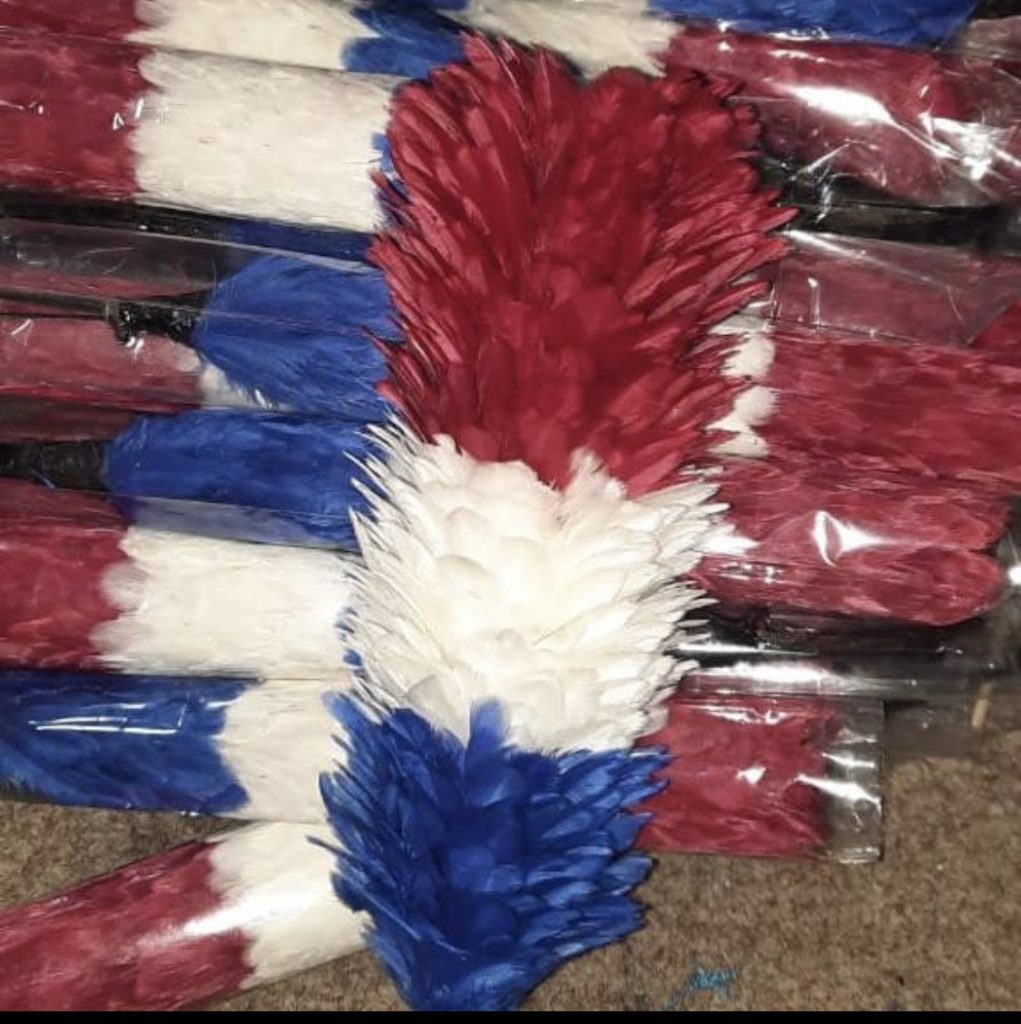 Tricolour Plume (Red,White.Blue) - Paul Militaria