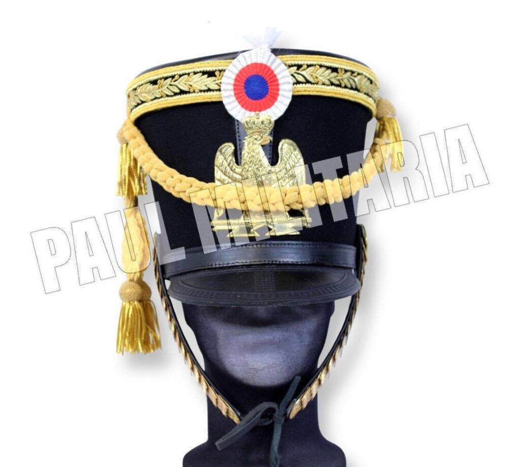 French Napoleonic Officer's Shako With Gold Trefle Cord