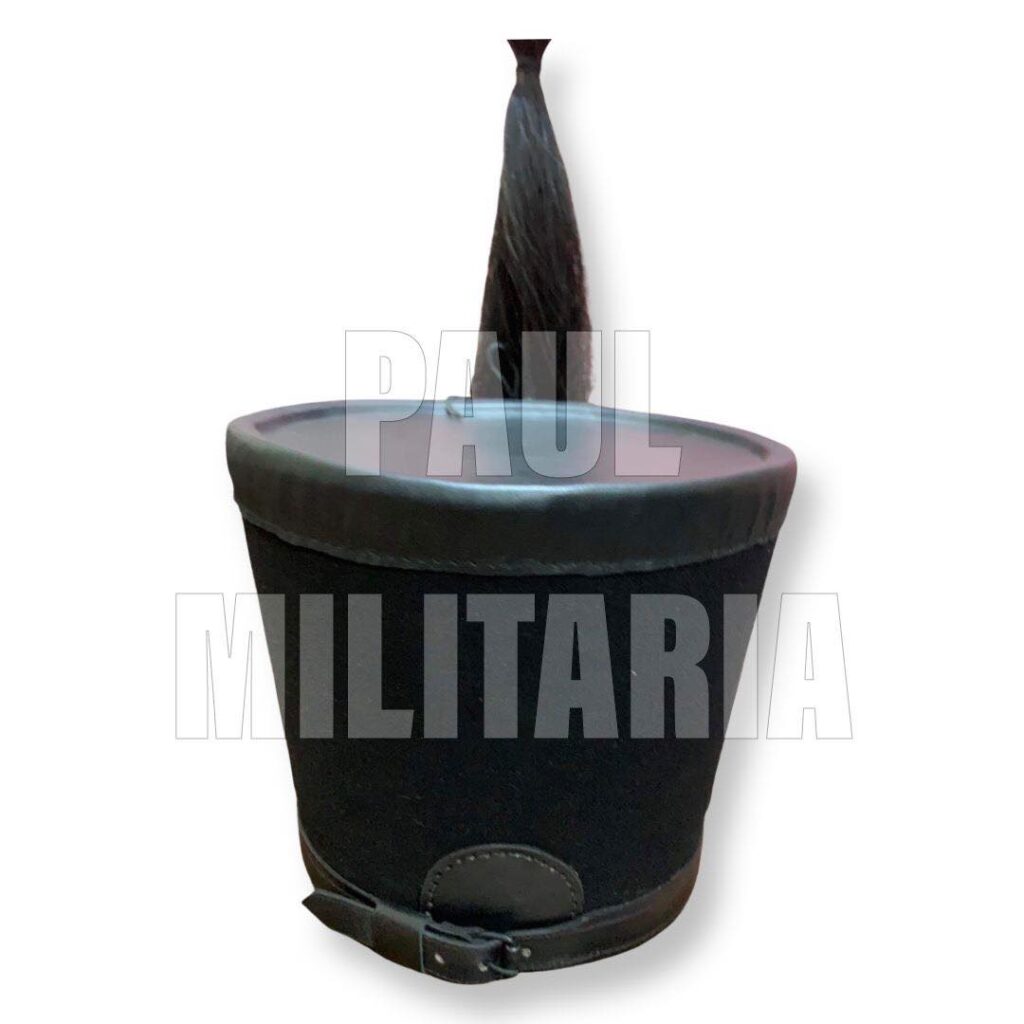 Napoleonic Hussars Black Brunswick Shako with Horsehair Plume