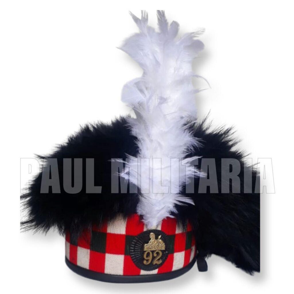 92nd Gordon Highlanders 1815 feather Bonnet Hat