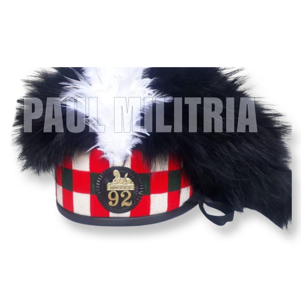 92nd Gordon Highlanders 1815 feather Bonnet Hat