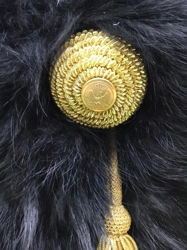 French Napoleonic Colback for "guard horse hunter" (Racoon Fur)
