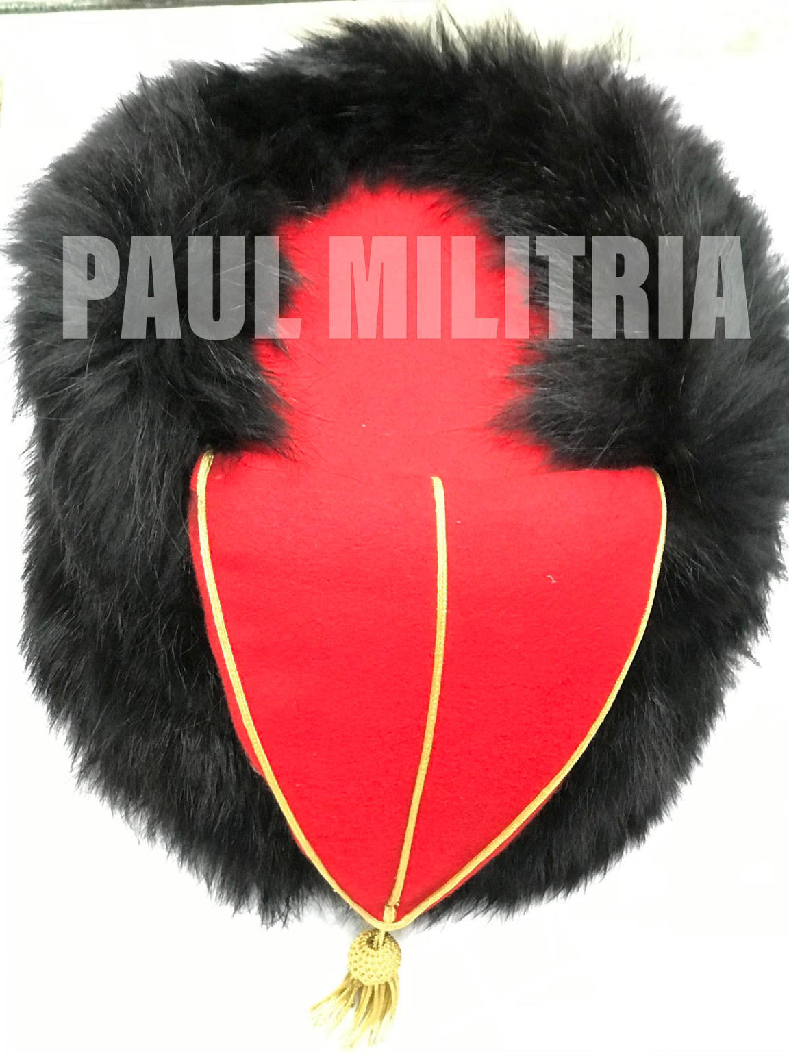 French Napoleonic Colback for "guard horse hunter" (Racoon Fur)