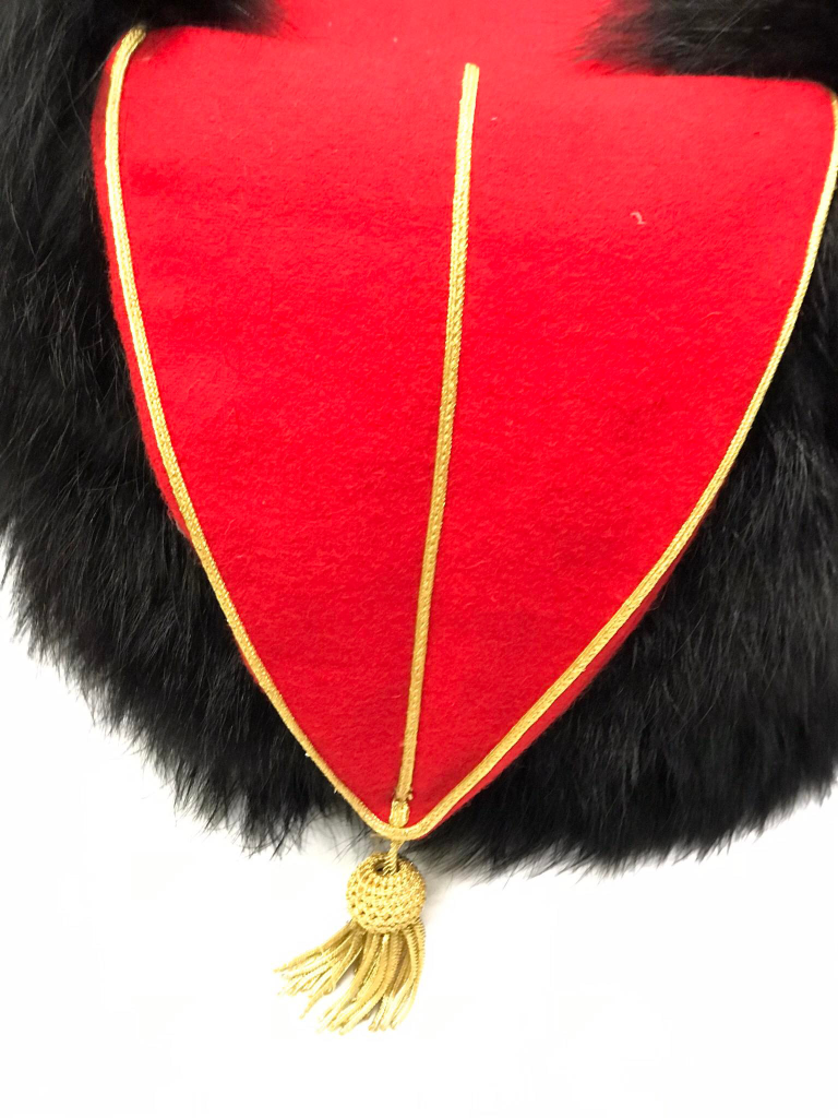 French Napoleonic Colback for "guard horse hunter" (Racoon Fur)