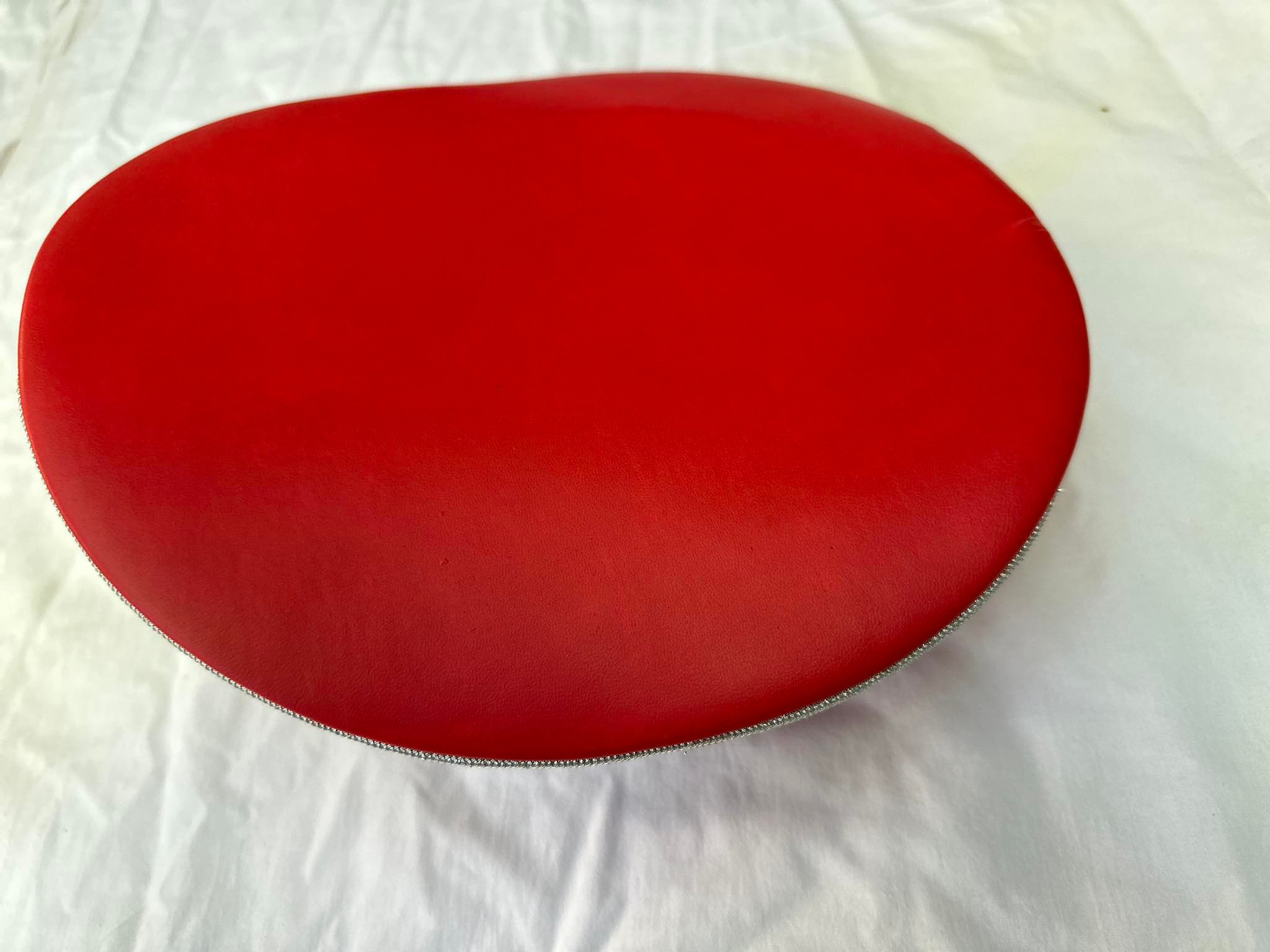 WW2 German SS M32 tricot officers cap visor in leather – RED