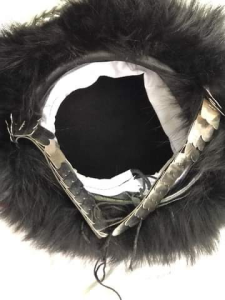 French Napoleonic Hussars Colback silver Lined Flap