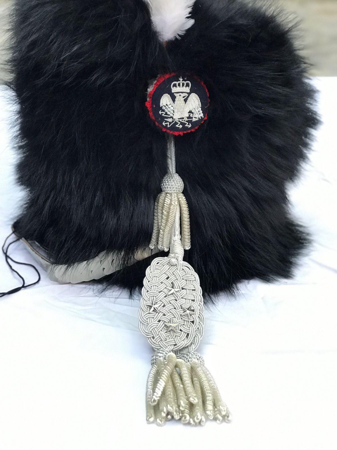 Gendarmerie General Bearskin Hat in Authentic Fur