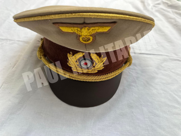 WW2 German Army Hitler Visor Cap – Khaki